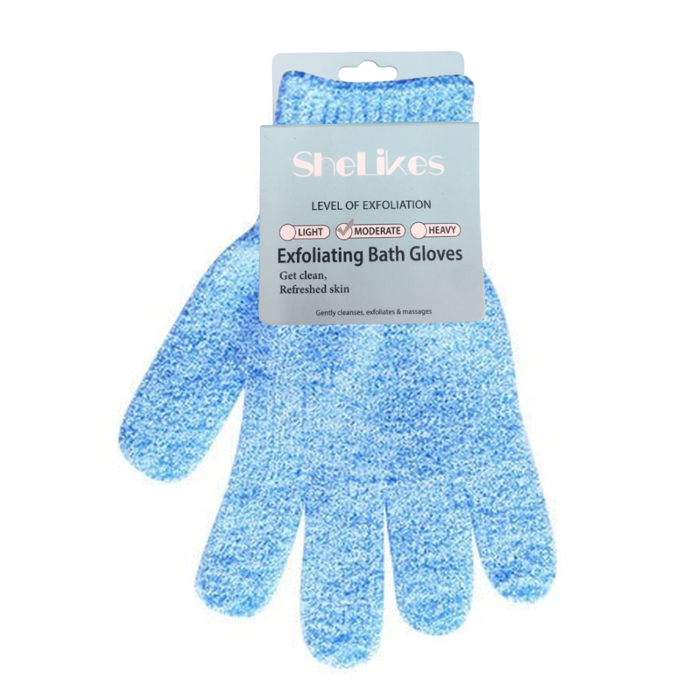 Shelikes Exfoliating Bath Glove Shower Hand Glove Scrub Bathroom ...