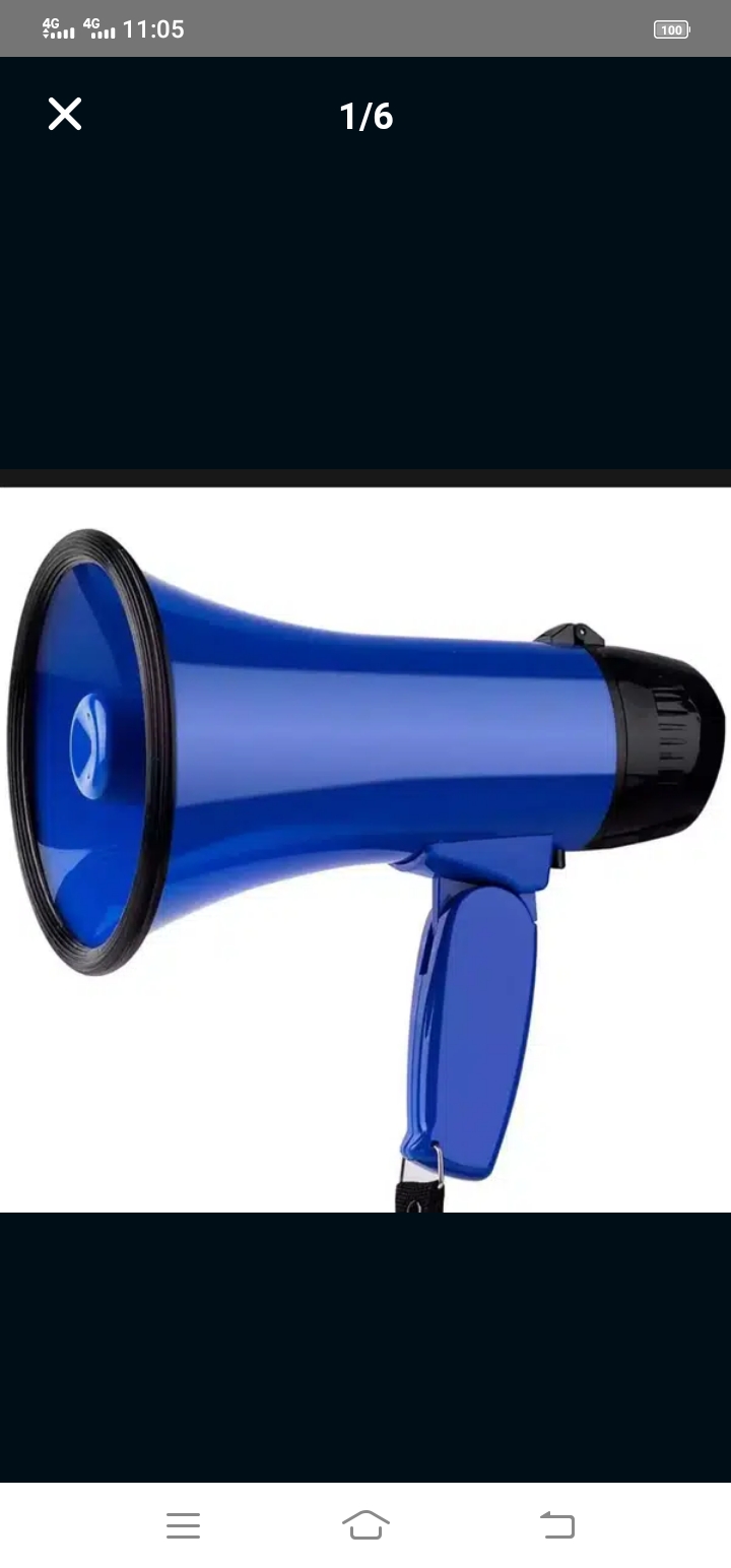 Portable Megaphone 20 Watt Power Megaphone Speaker Bullhorn Voice And ...
