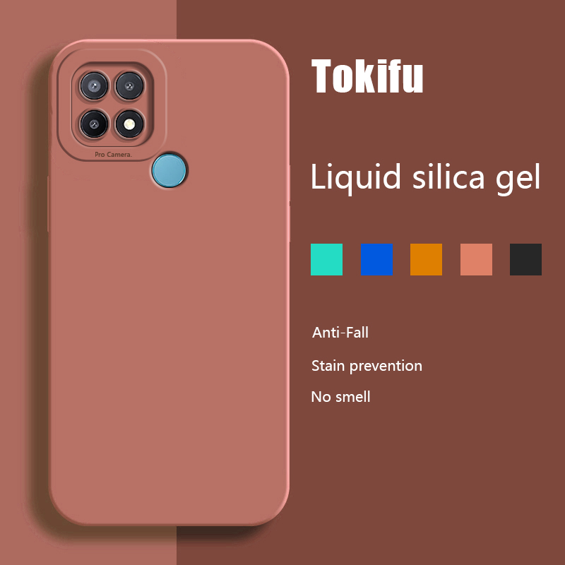 Tokifu For OPPO A15 Casing The New Liquid Silicone Angel Eyes Phone ...