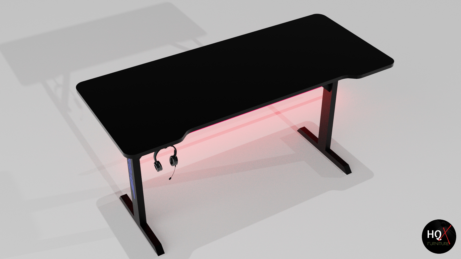 48 Inches Professional Black Gaming Table - Designed Gaming Desk - Pc ...
