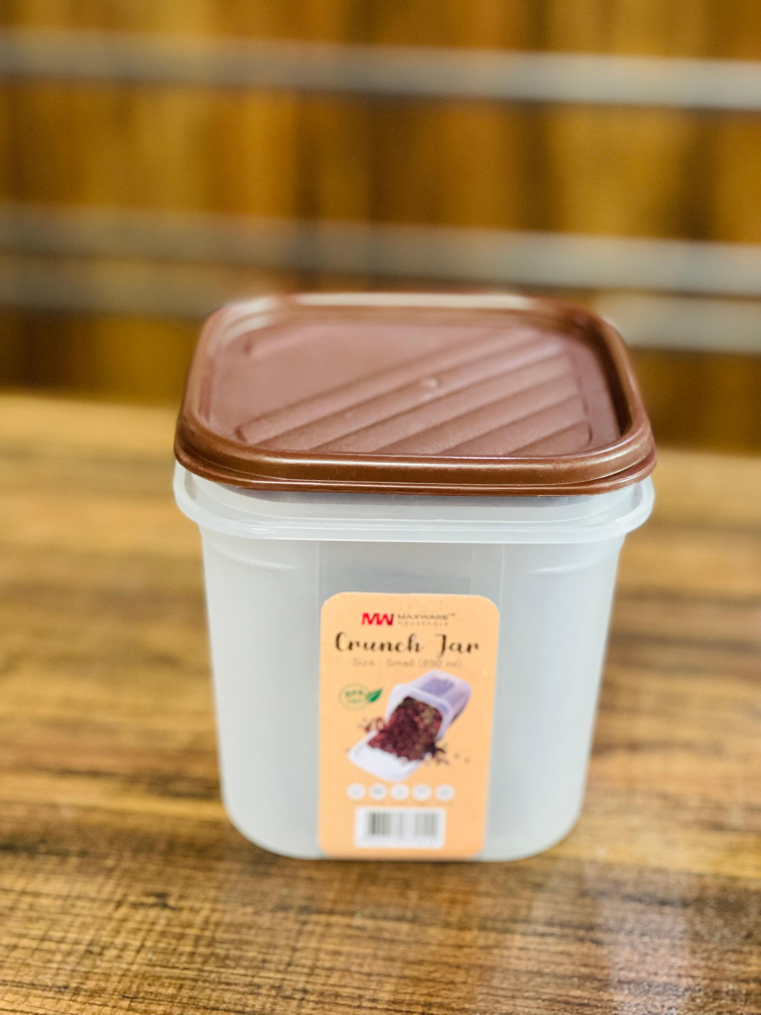 Crunch Jar Small 850ml Compact Transparent Storage Jar with Airtight ...