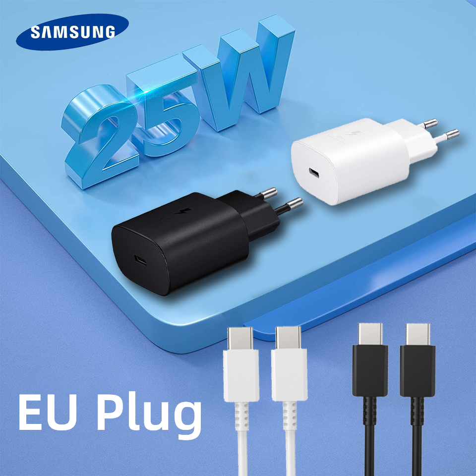 Original Samsung 25W with original cable Usb Type C Fast Charger Pd Wall Power Adapter Samsung ...