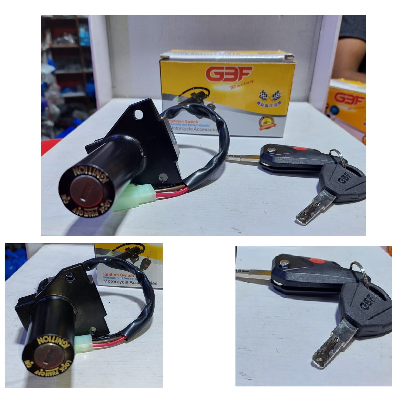 Yamaha YBR 3 in 1 Style Key Kit with Ignition Switch, Tank Lid and Side ...