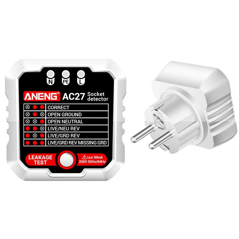 ANENG AC27 EU/US Plug Socket Detector Power Socket Tester Socket ...