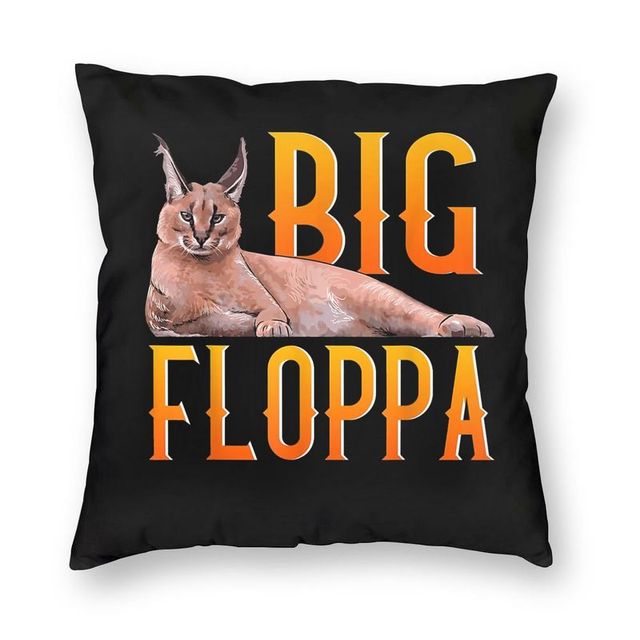 Caracal Cat Big Floppa Funny Meme Cushion Covers Sofa Decoration Animal ...