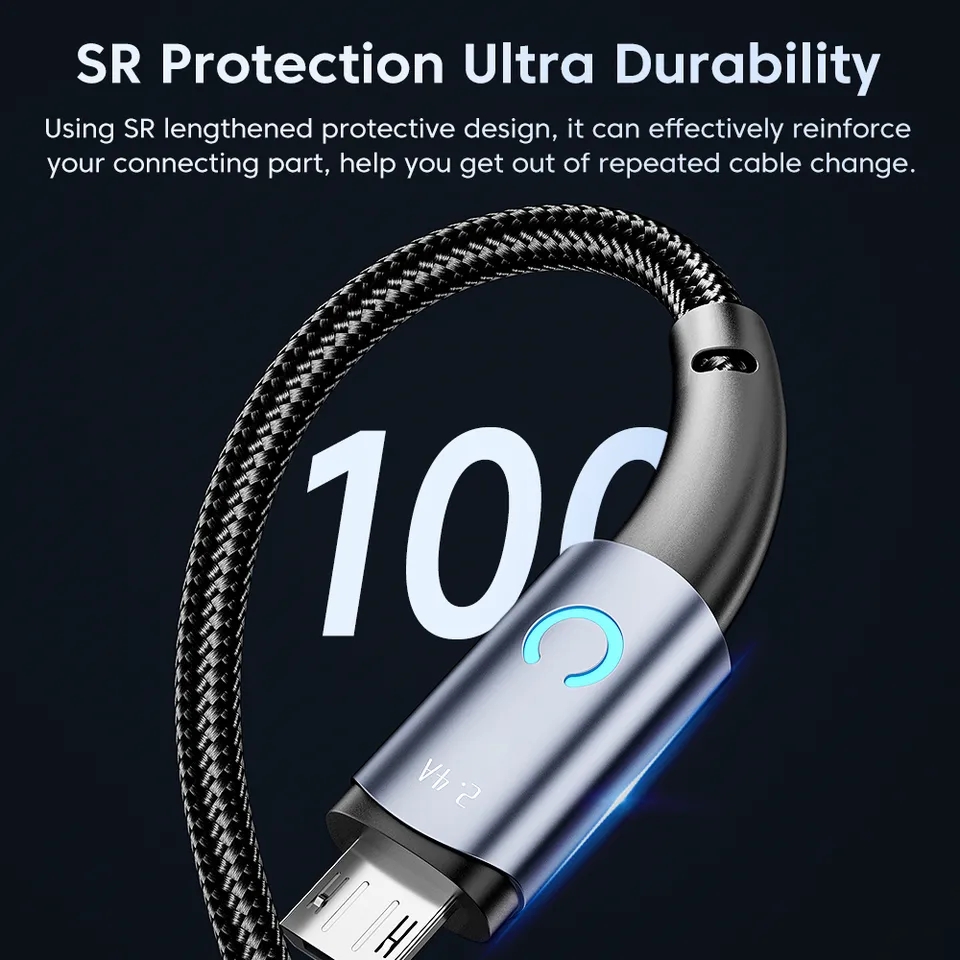 Toocki Micro USB Cable 2.4A Fast Charge Cable 480Mbps Transmission Rate ...