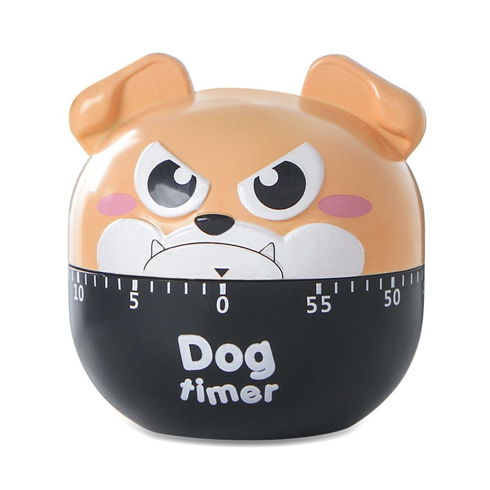 Cute Dog Kitchen Timer Manual Mechanical Rotating Alarm 55 Minutes ...