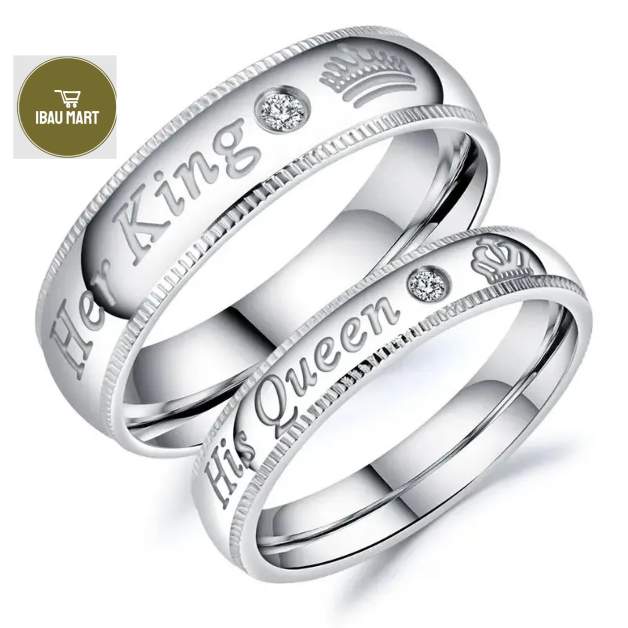 His Queen & Her King Couple Rings Set | Daraz.pk