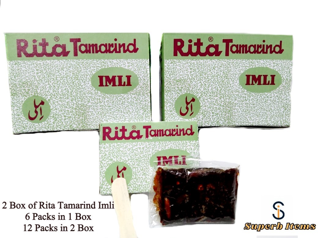 2 Box of Rita Tamarind Imli (12 Packs Total) Khatti Meethi Imli Fresh ...