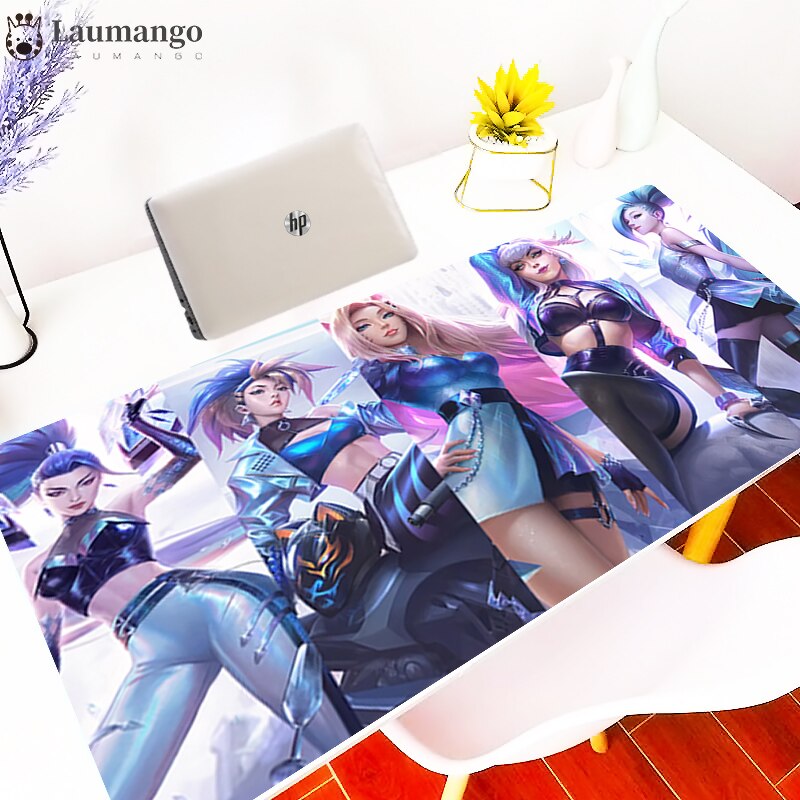 【3C VictoryEagle Store】Mouse Pad LOL KDA Large Gamer Kawaii Gaming Accessories Keyboard Rubber ...