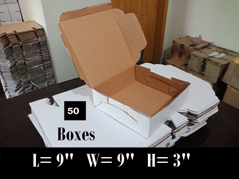 Pack of 50 Cardboard Hard Boxes For Courier & Gifts Packing | Daraz.pk