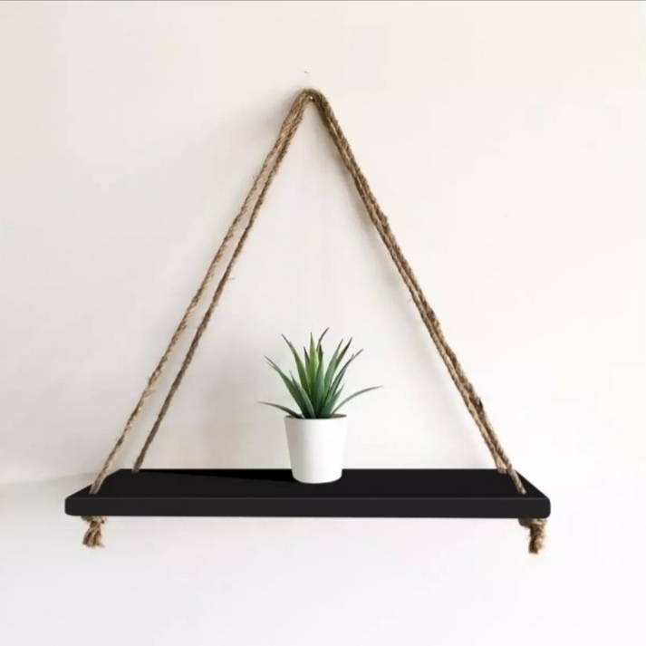 Display Wall Shelf, Storage Rack, Wall Rack, Wall Hanging Shelf, Rope ...