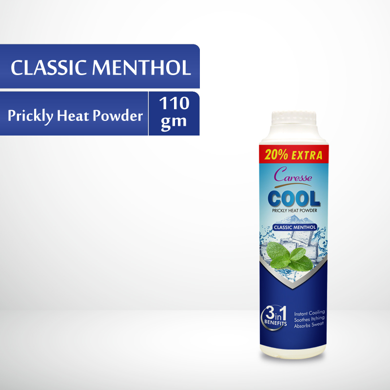 Caresse Cool Prickly Heat Powder - Classic Menthol (110gm) | Daraz.pk