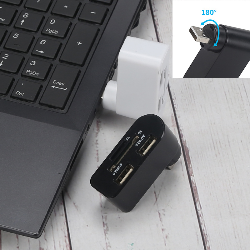 Yuthorite USB2.0 rotating Combo hub, multi-function card reader ...