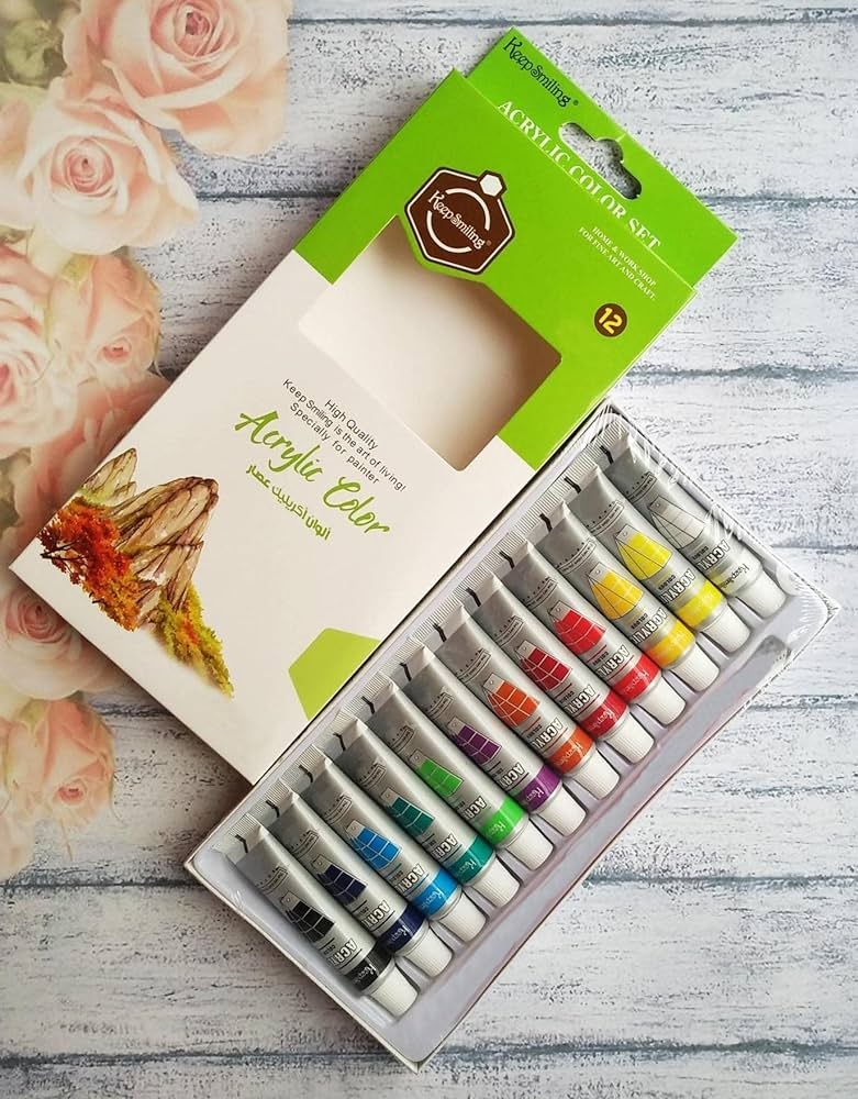 Acrylic Color Paints, Paint Tubes, Set of 12/24 Colours KS | Daraz.pk