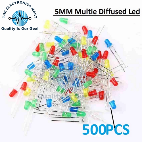 25,50,100,250,500 PCS 5mm Multi Color Diffused LED Light Emitting Diode ...