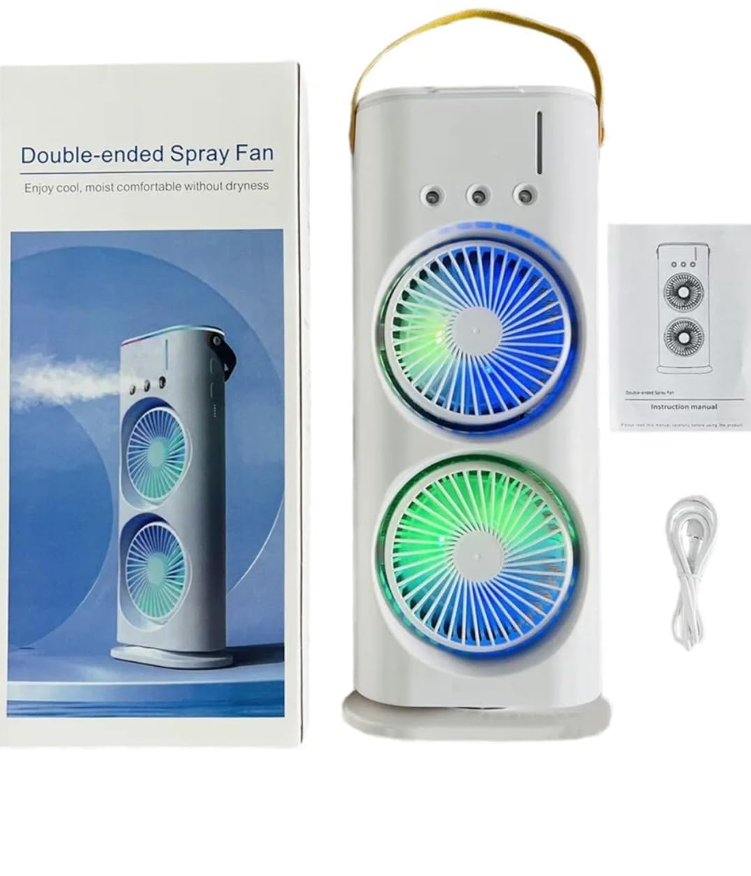 Portable cooling fan | Cooling Double Ended Water Spray Fan Air Cooler ...