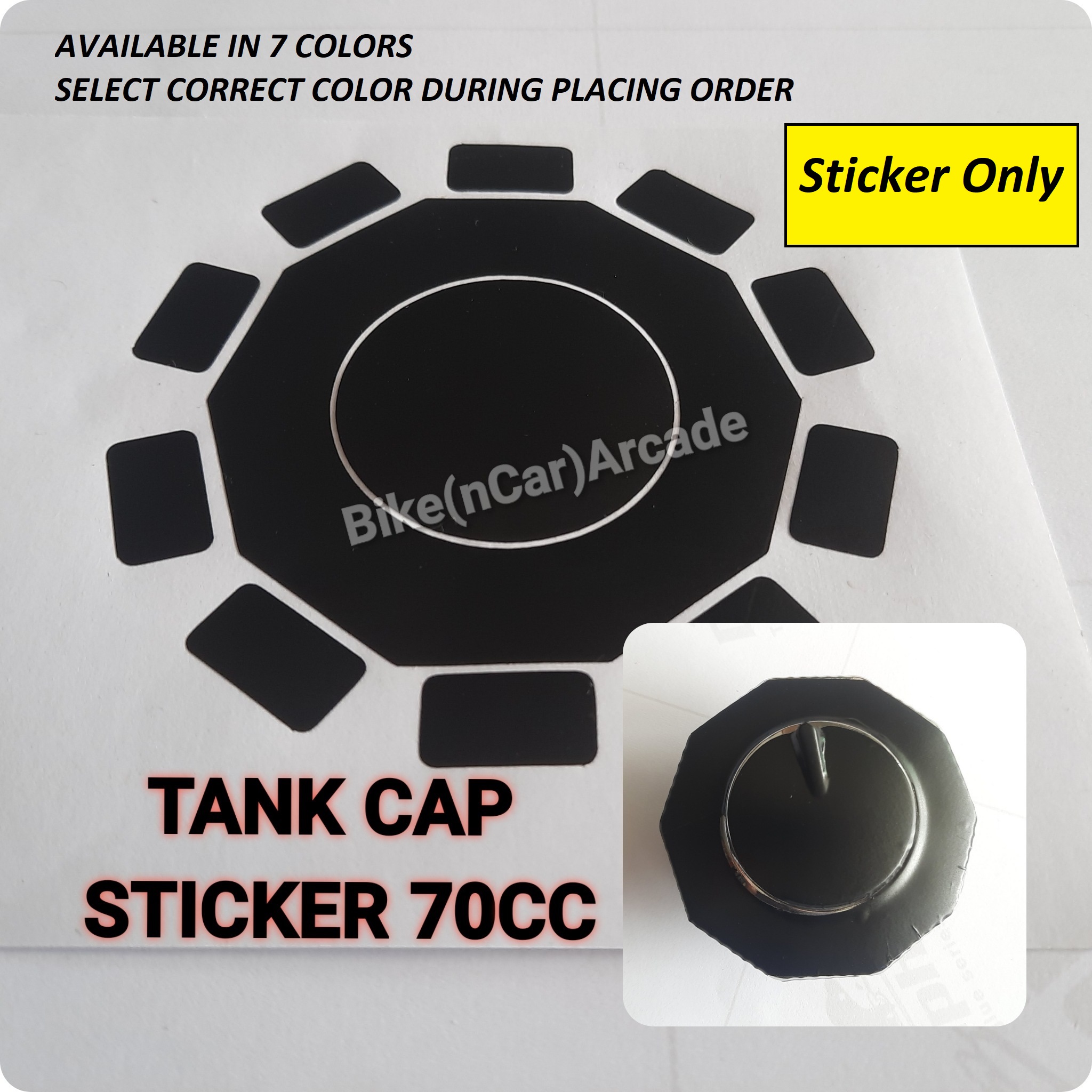 70CC Tank Cap STICKER ONLY ((ONLY STICKER)) PVC Vinyl Cover For Tank ...