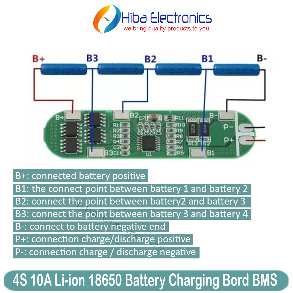 4S 10A 16.8V BMS For 18650 Lithium Ion Cells 4s 10a Battery Protection ...