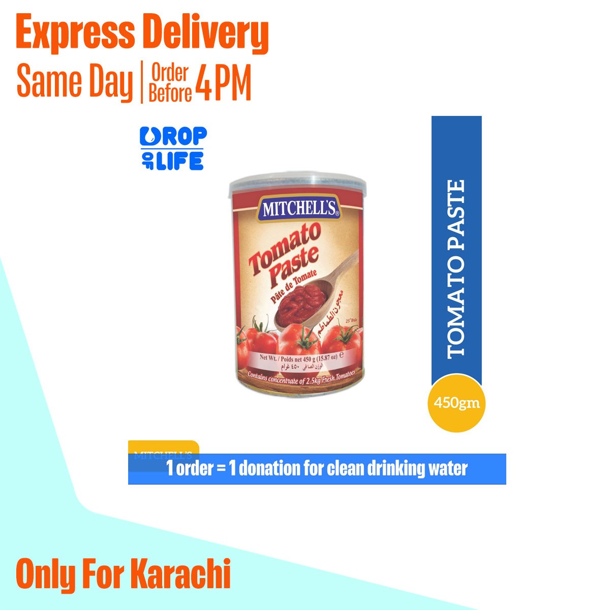 Mitchell's Tomato Paste 450gm | Daraz.pk