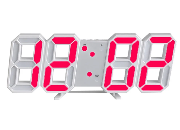 3D LED Digital Clock Wall clock plus table clock with Alarm night glowing | Daraz.pk