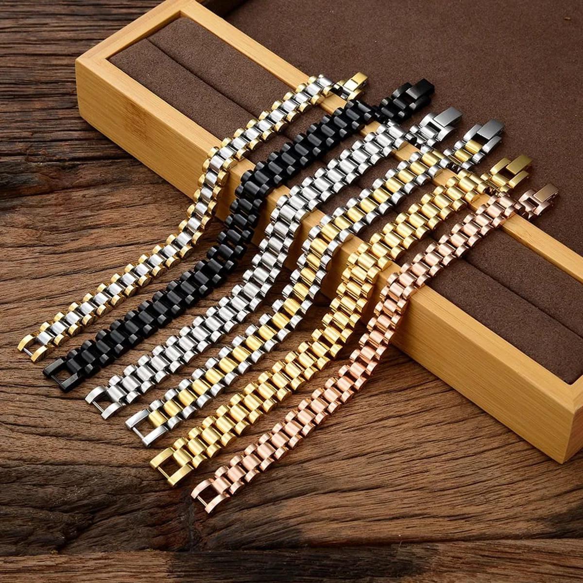 Stainless Steel Beautiful Gold/Silver/Black/Golden Silver Hand Chain ...