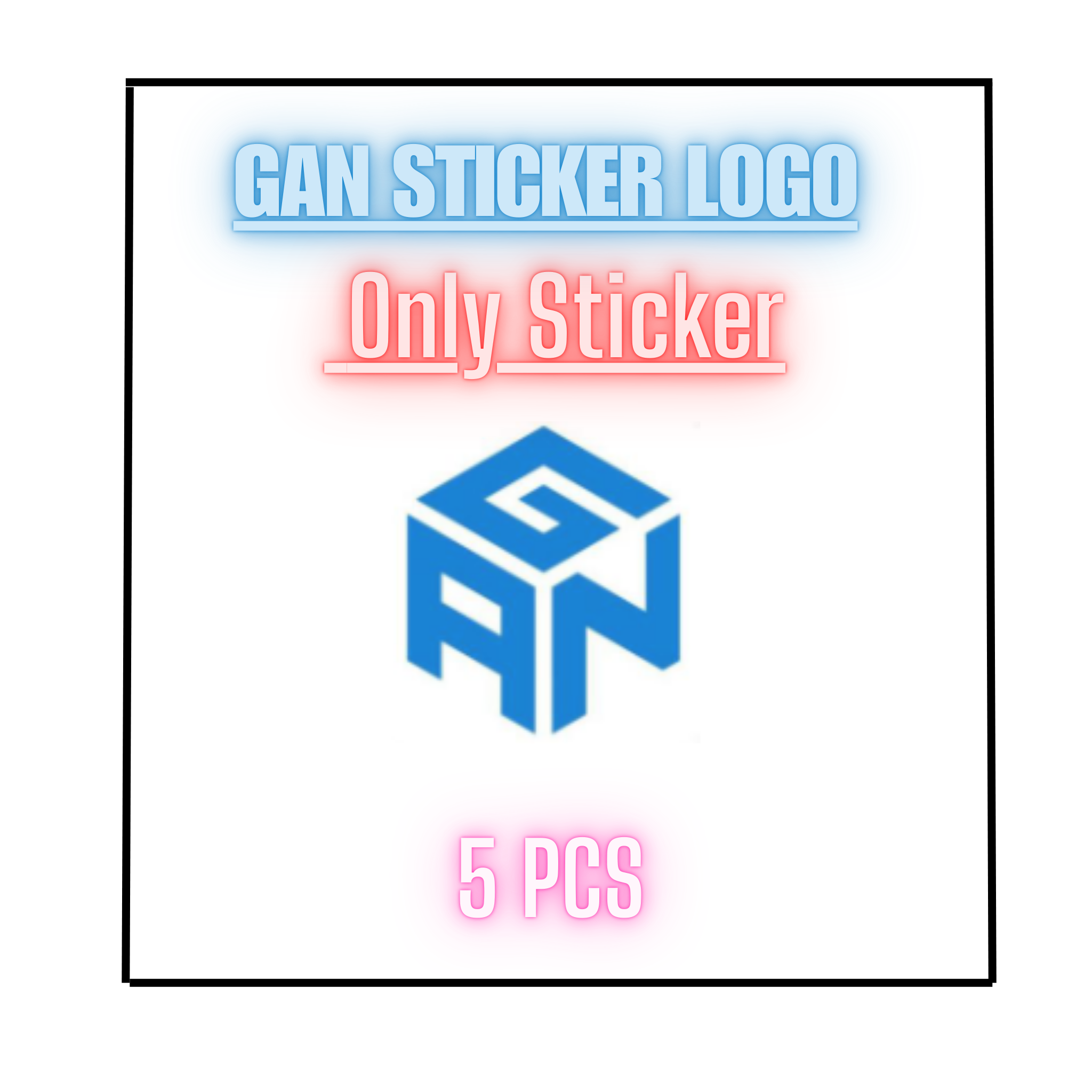 GAN Sticker Logo, 3x3 Cube Logo Stickers, Rubik Cube sticker logo 5pcs ...