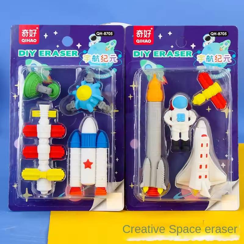 Colourful Minds 3D Astronaut Erasers for Kids – Fun Puzzle Erasers for ...