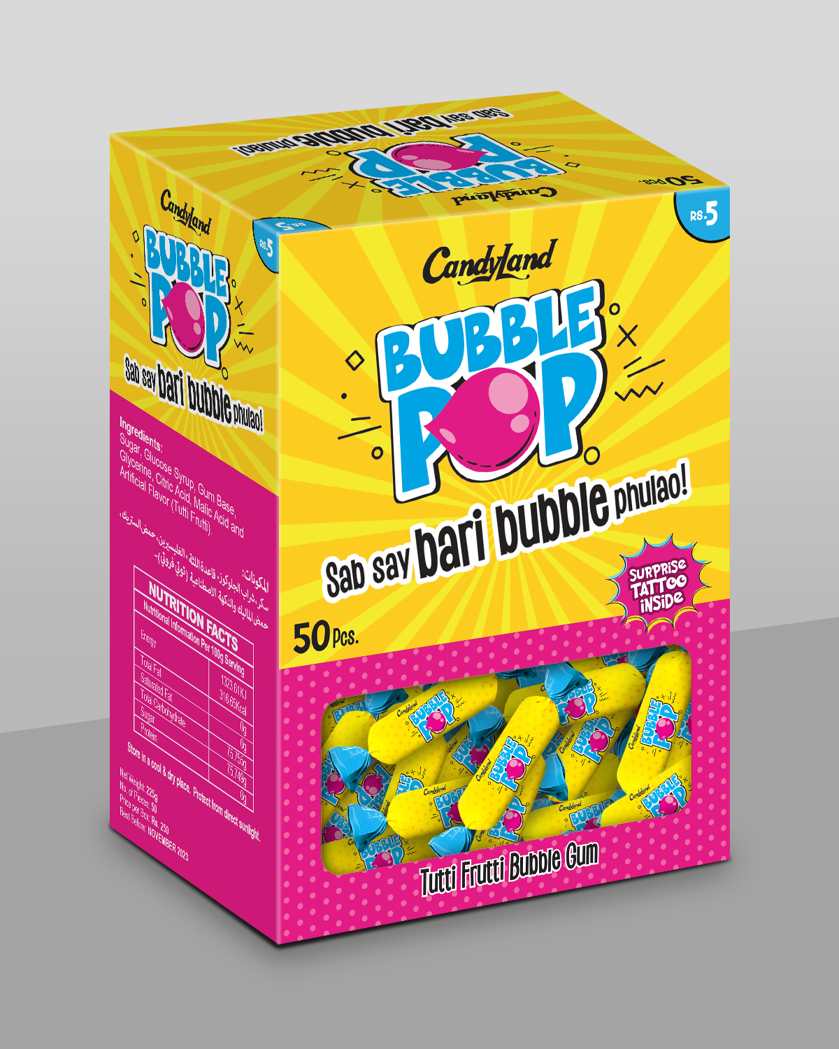 BUBBLE POP GUM RS 5 50 PC | Daraz.pk