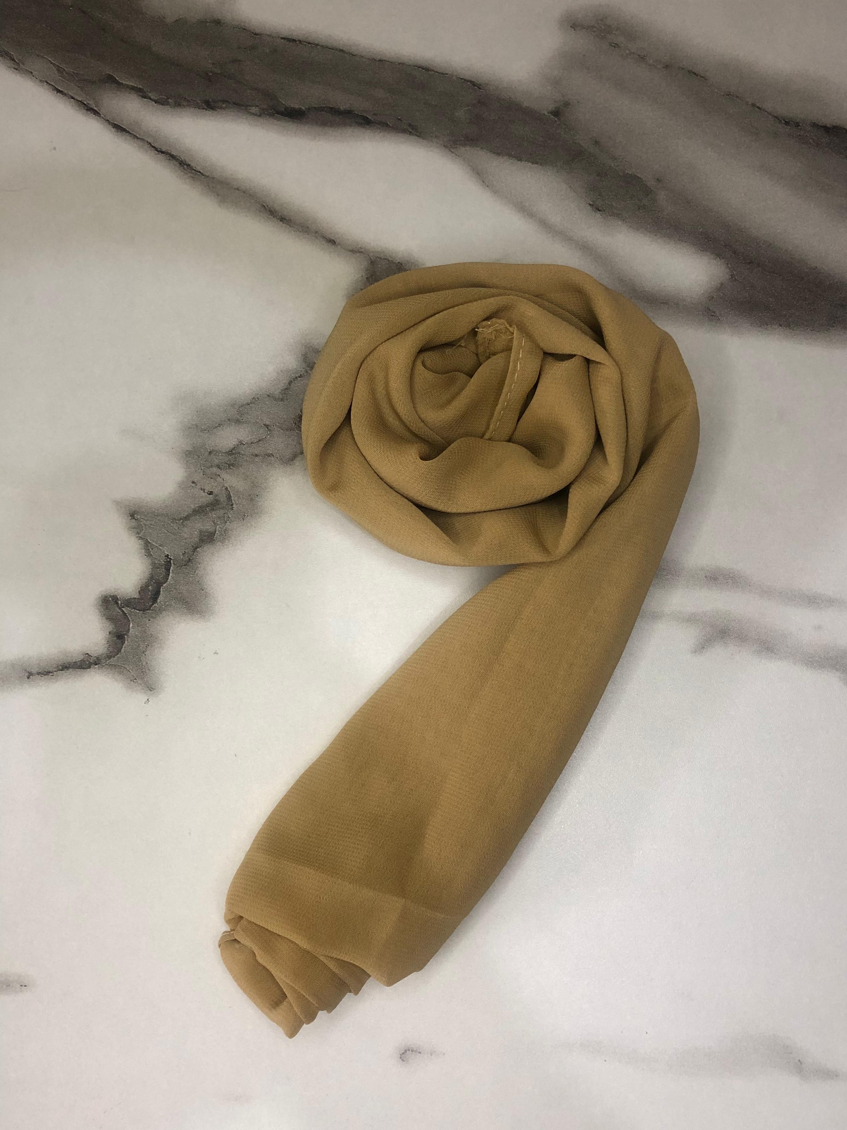 Chiffon Georgette Hijab Scarf for girls Easy to wear Double Loop Plain ...