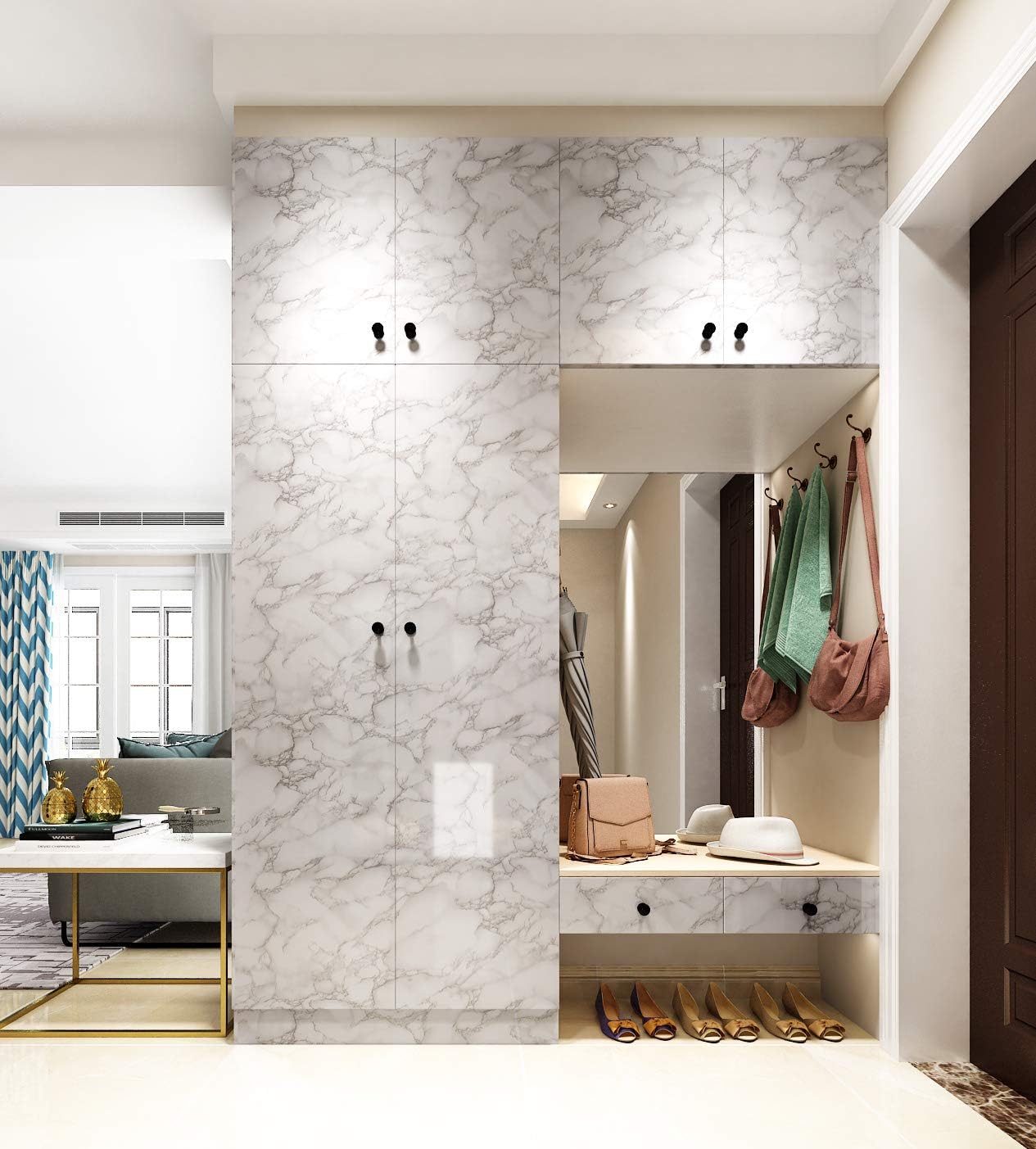 Luxury Marble Texture PVC Self-Adhesive Wallpaper Sheet – Marble Sheet ...