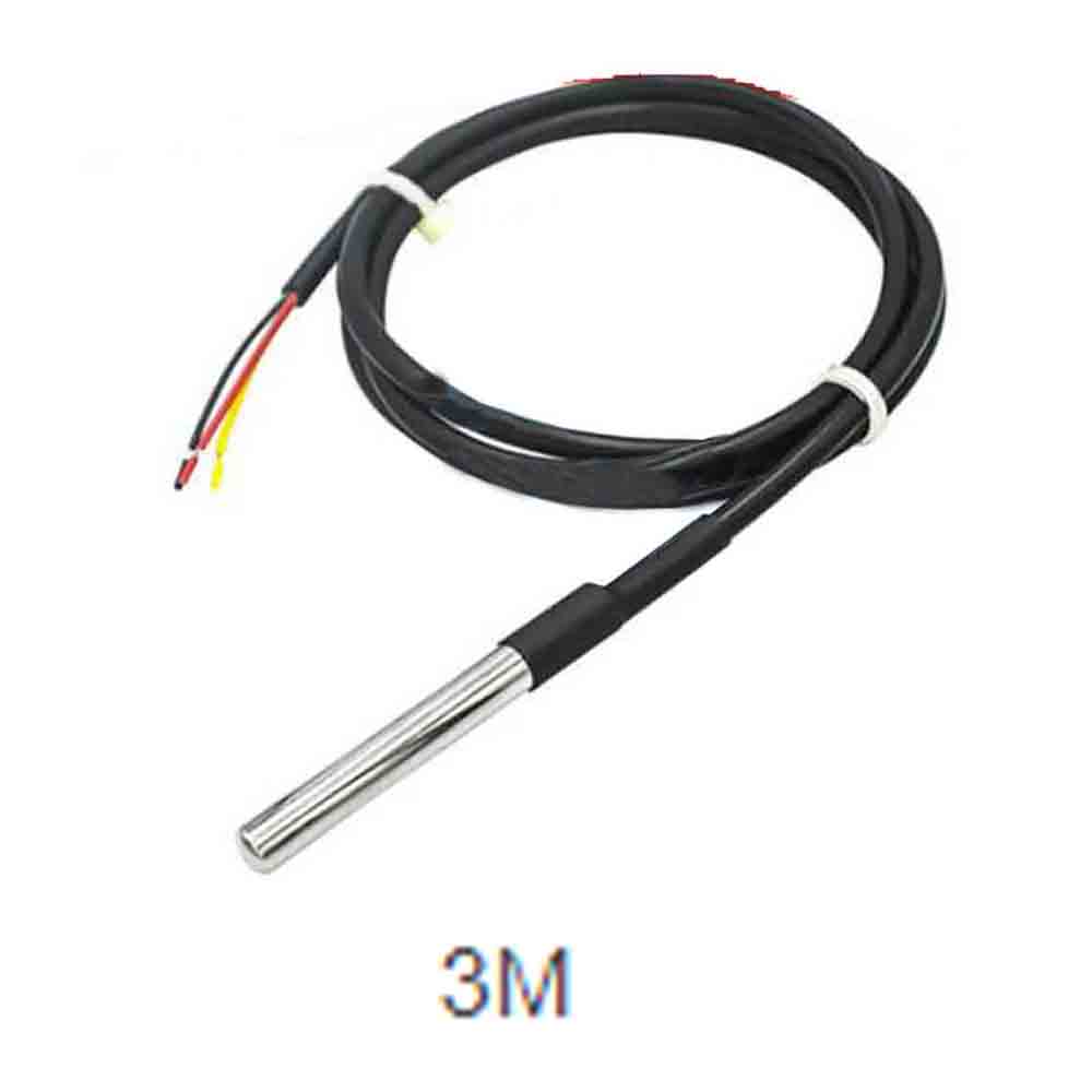 1M 2M 3M DS1820 Stainless steel package Waterproof DS18b20 temperature ...