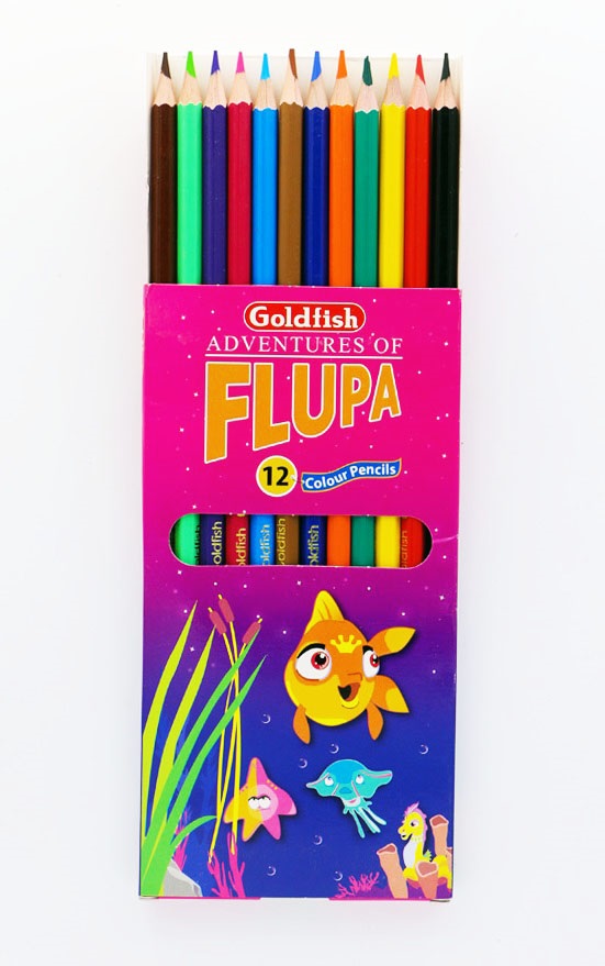 Flupa 12-Pack Long Color Pencils - Vibrant Colors for Artists and ...