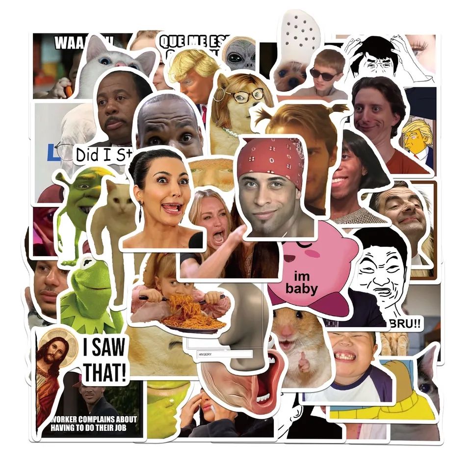 Funny Meme Stickers Decals Skateboard, Laptop, Suitcase, Motorcycle 10 ...