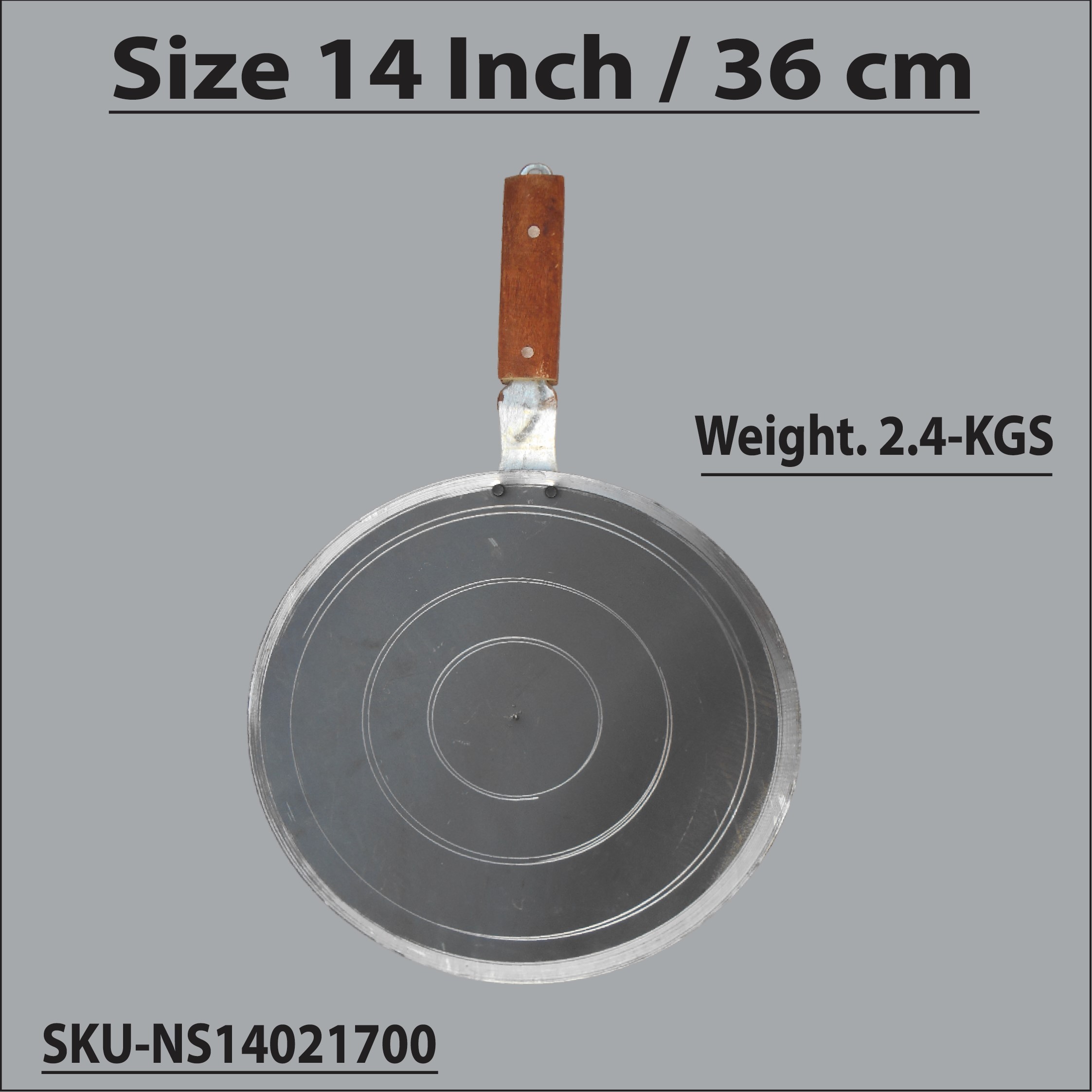 Iron Tawa Full Size Metal 14 Inch Durable Quality Heavy Duty for Roti ...