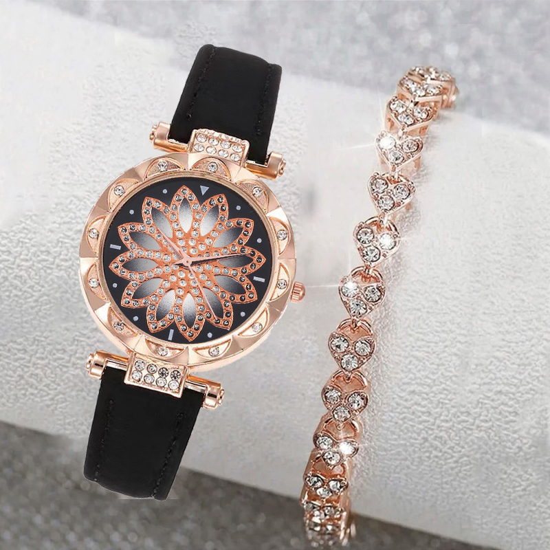 Exclusive Ladies' Watches: 6pc Set Diamond-studded Bracelet Timepiece ...