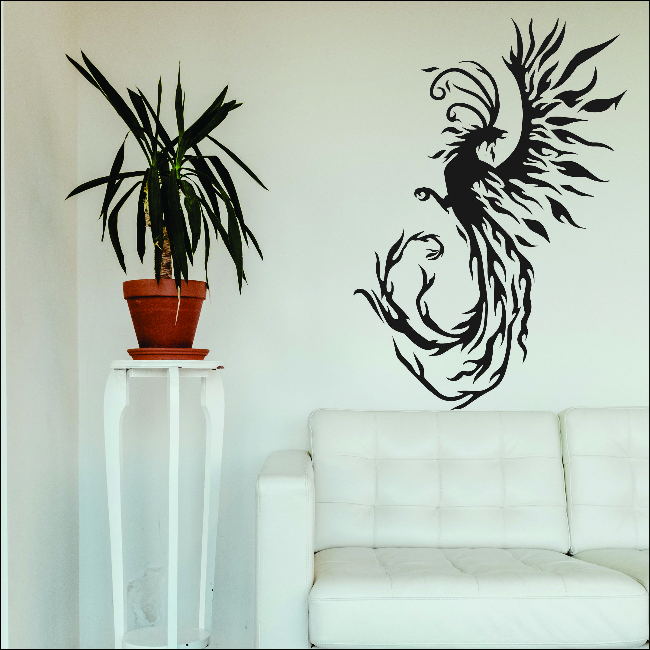 Phoenix Decal Sticker Tribal, Tattoo, Design Window Sticker Decal, Car ...