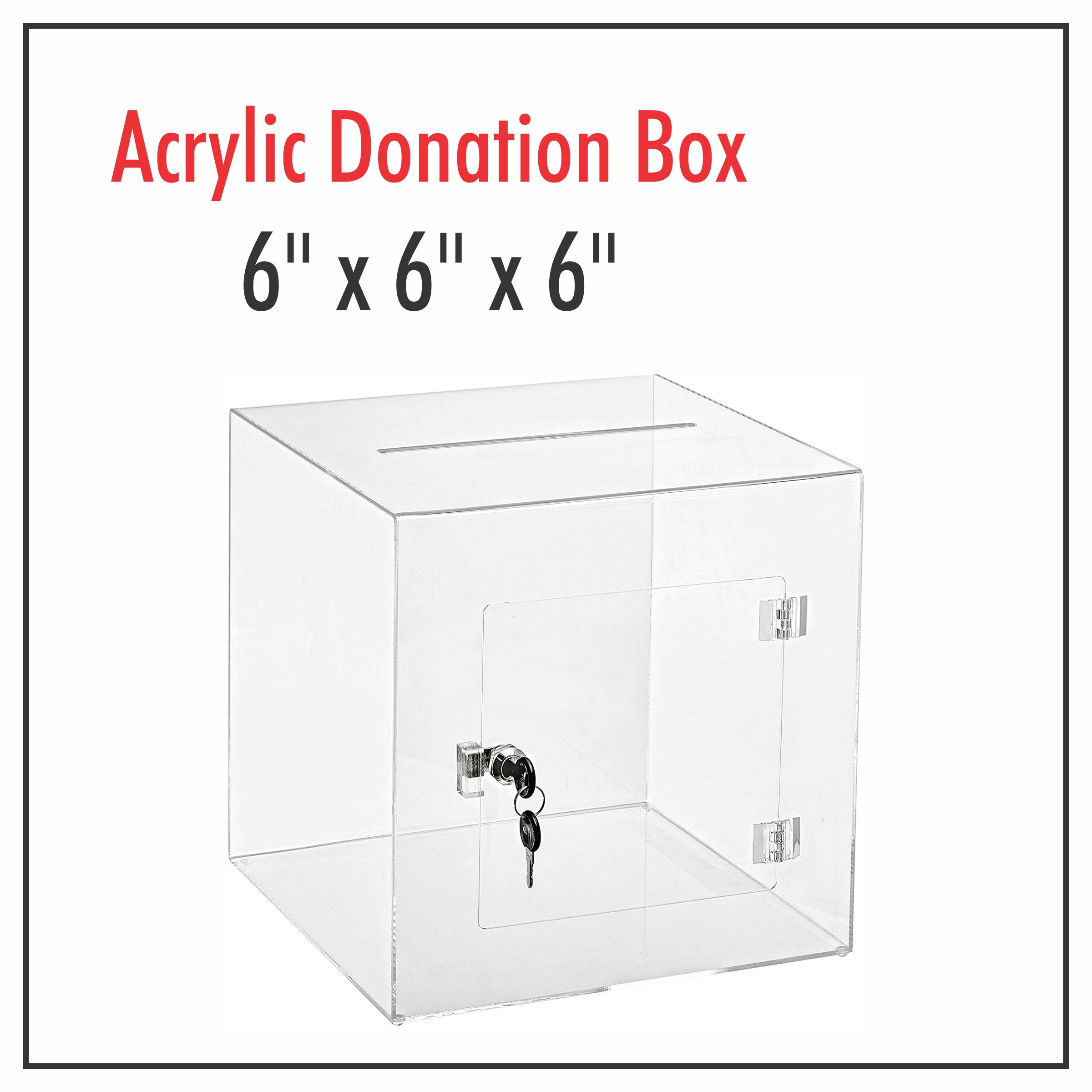 Acrylic donation box charity box suggestion box | Daraz.pk
