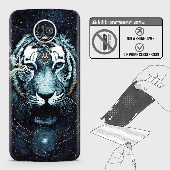 Motorola Moto E5 Plus Back Skin - Design 4 - Vintage Galaxy Tiger Skin ...