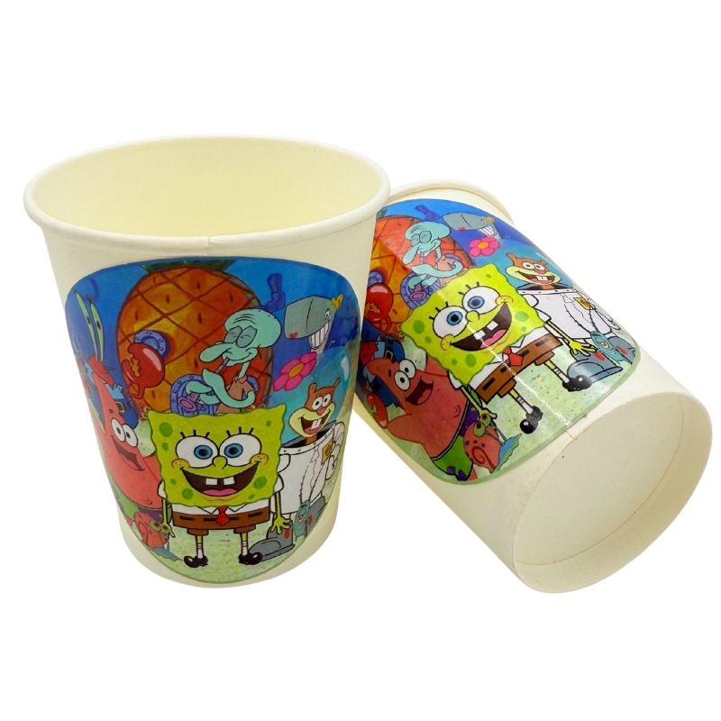 Spongebob Squarepants Paper Cups - 200 ml - Spongebob Squarepants ...