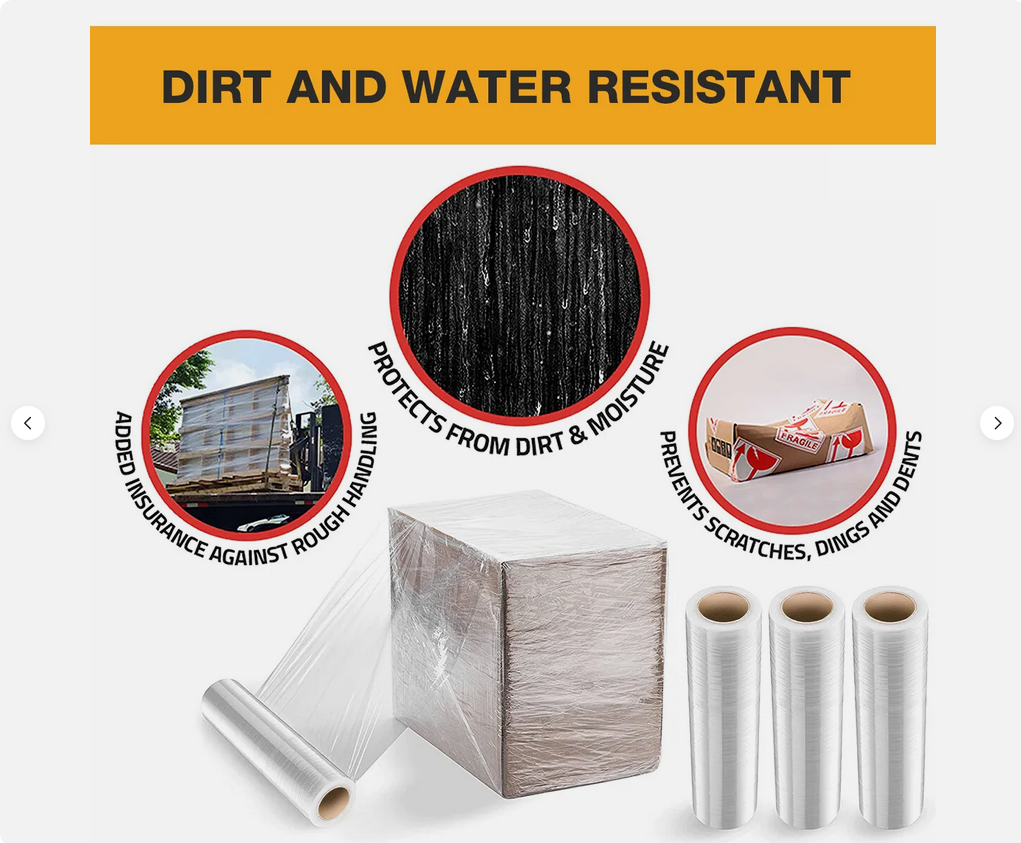 Stretch Film Wrap, Packing Shrink Wrap Roll, Clear, 20 Inch | Daraz.pk