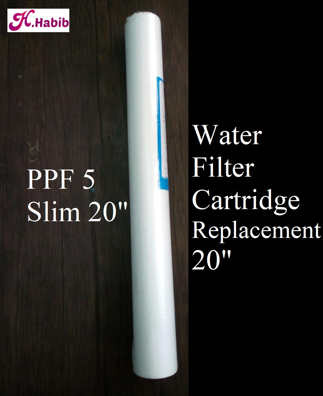 Water Filter Cartridge PPF 5 Micron Slim - 20 Inch | Daraz.pk