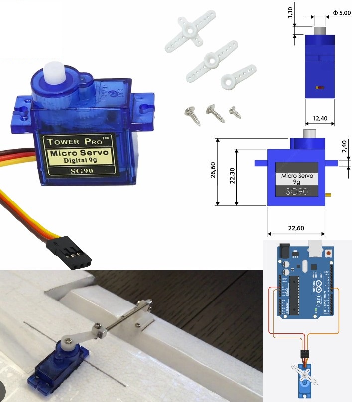 Tower Pro SG90 9g Micro Servo Mini Gear Motor RC model ailerons TowerPro digital | Daraz.pk