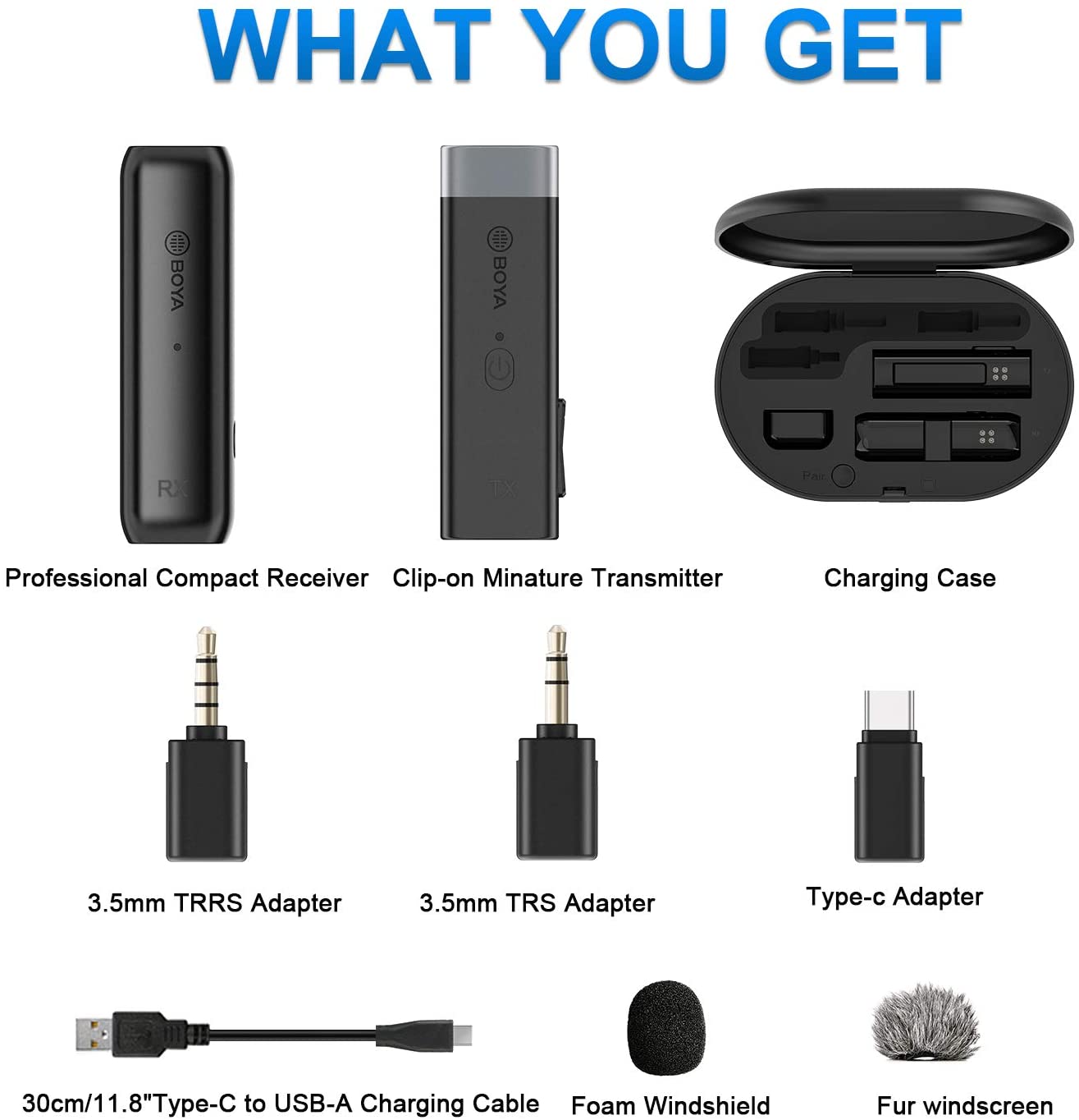 2 Years Warranty - BOYA BY-WM3U 2.4GHz Wireless Microphone with Type-C ...