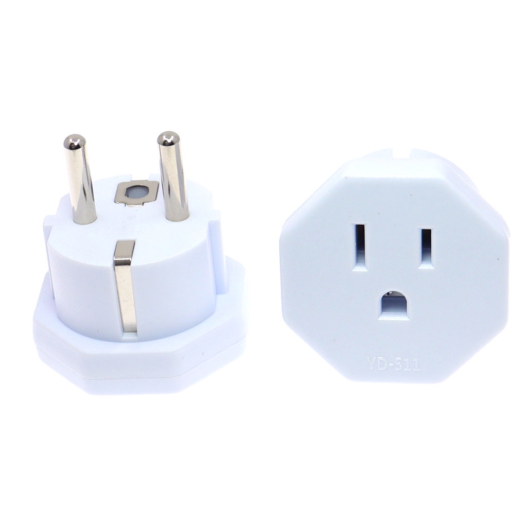 Schuko Germany, France Plug Adapter, USA to Russia, South Korea Travel ...