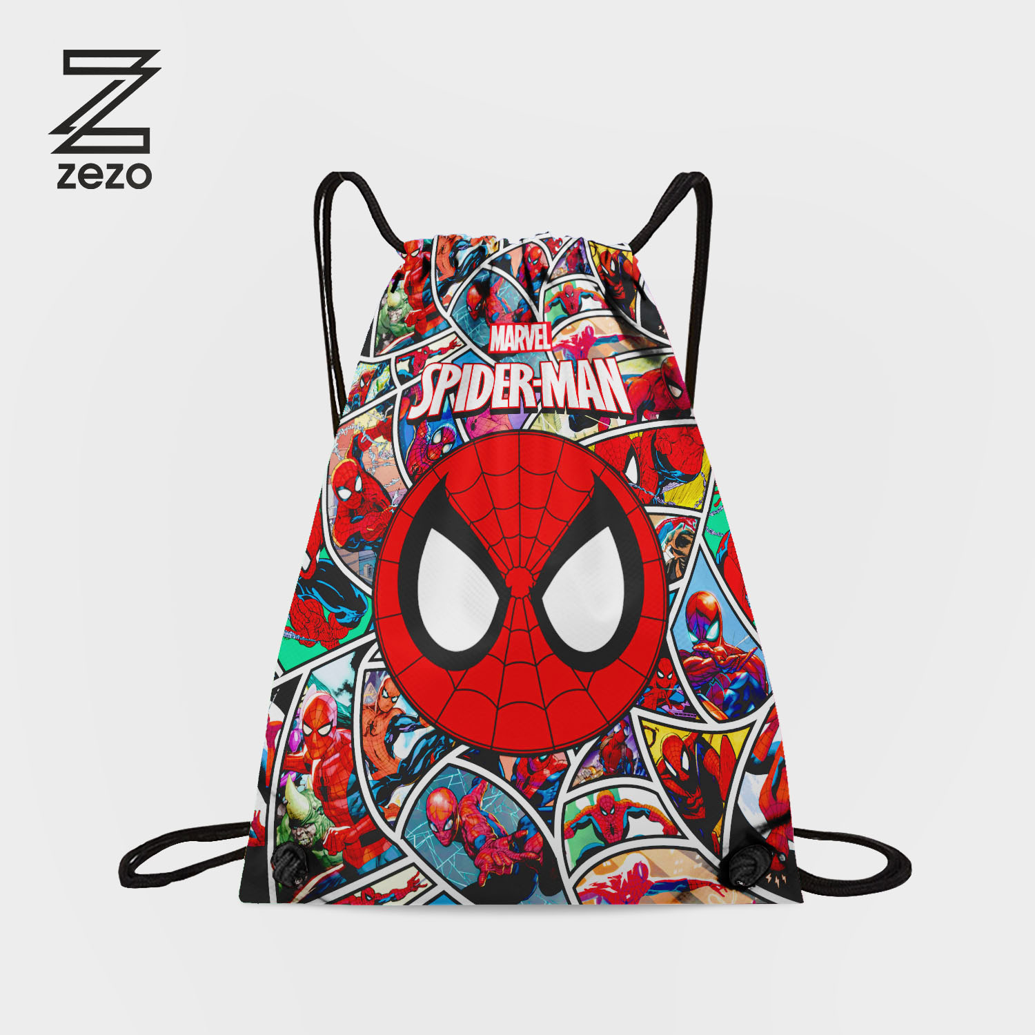 Spider Man Drawstring Bag For Kids Digitally printed on Cloth By Zezo ...