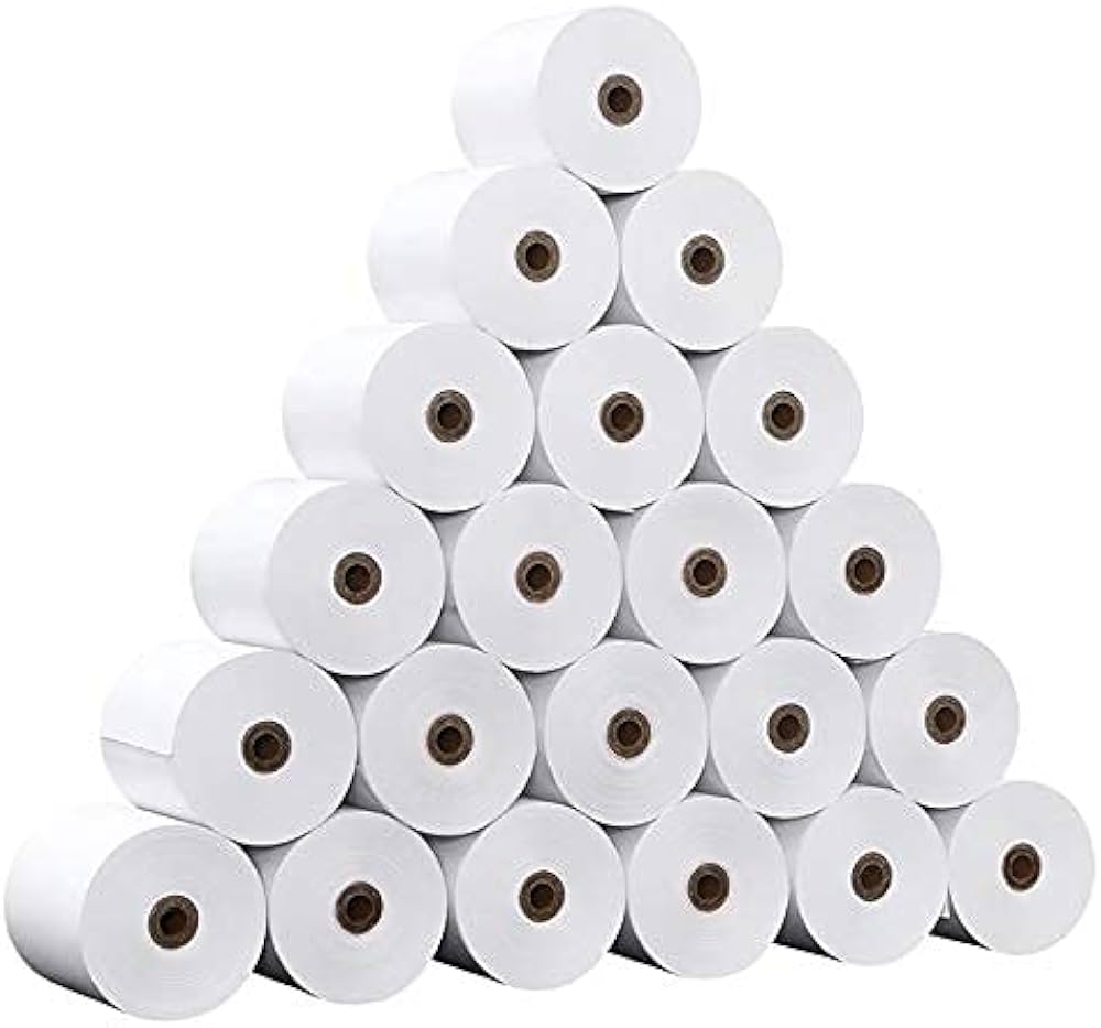 Thermal Printer Roll 57mm, 40 meter, 2 inches roll for POS Thermal ...