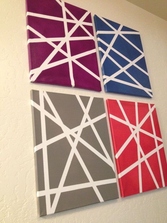 set of 3 abstract art painting for wallart | Daraz.pk