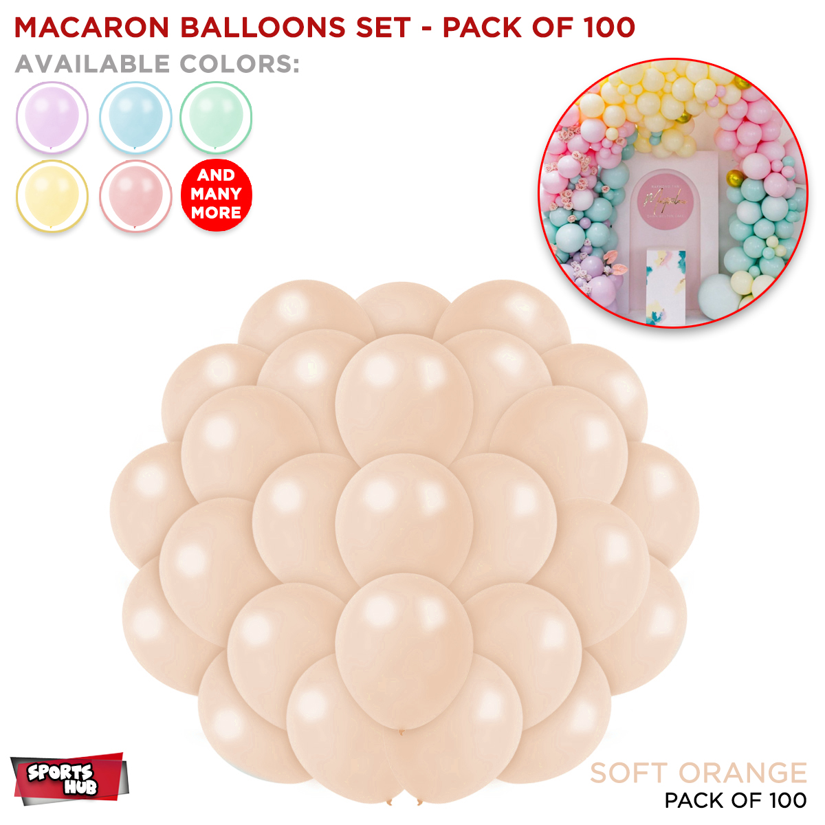 100 Pcs Multi Colors Macaron Latex Balloons 12 inch Round Pastel Colors ...