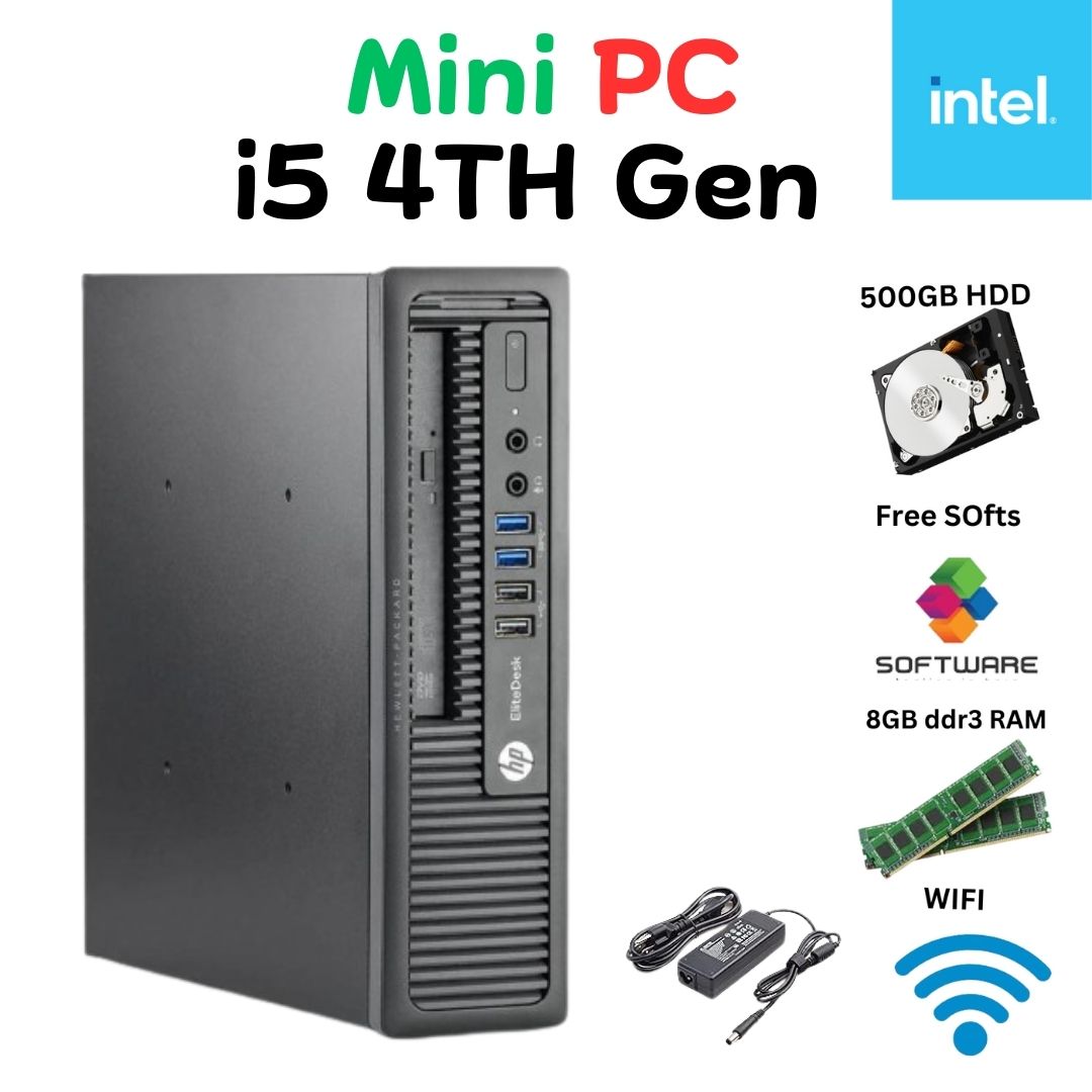 HP G1 800 Mini PC with 8GB RAM, 500GB HDD, and Wi-Fi | USSF Size | Daraz.pk